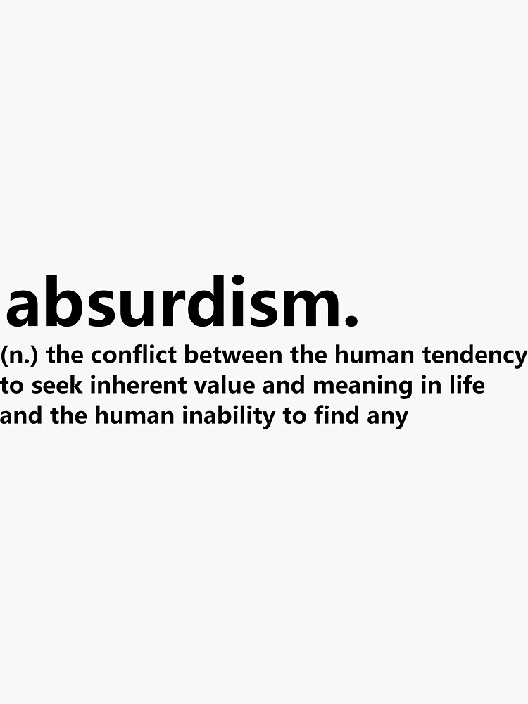 "Dictionary Collection - Absurdism" Sticker for Sale by Appleseeds ...