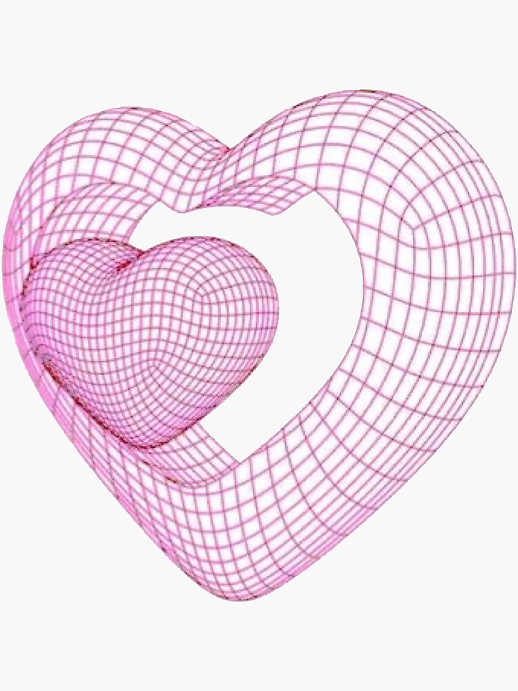 "grid heart " Sticker for Sale by karenoo | Redbubble