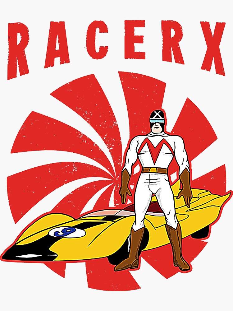 "Retro Racer X T-Shirt" Sticker for Sale by landanvcl147 | Redbubble