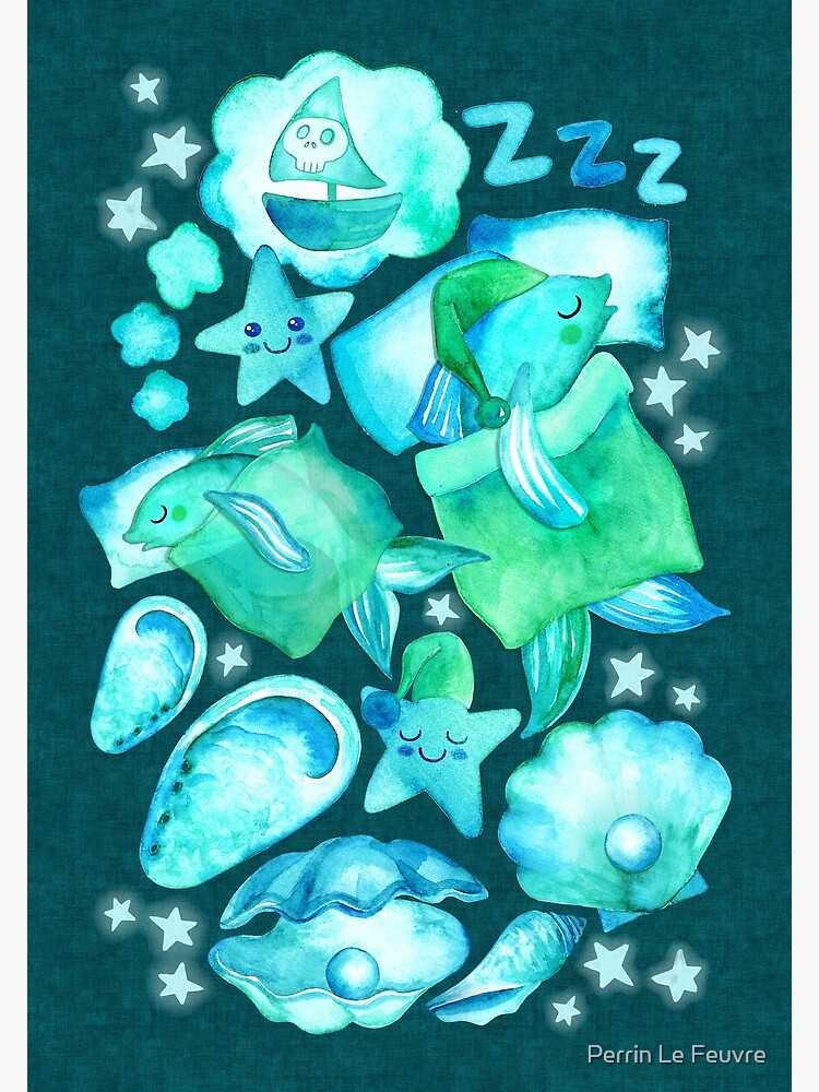 "Fin-tastic Dreams on the Ocean Bed " Poster by PerrinLeFeuvre | Redbubble
