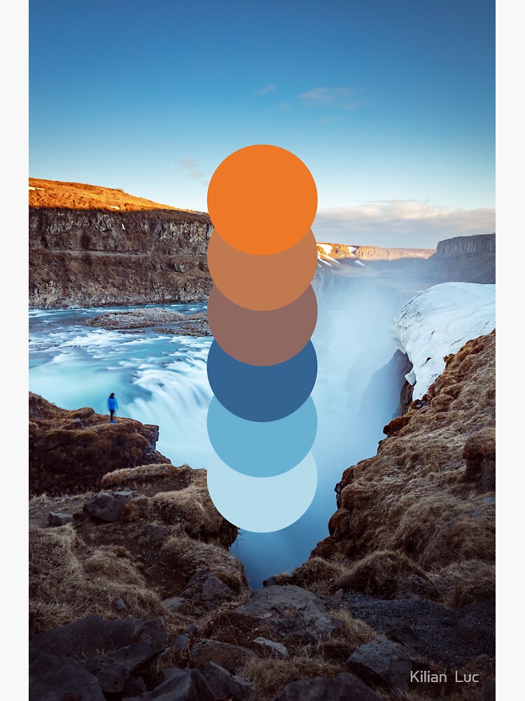 "Waterfall on Iceland 2 | color palette" Sticker for Sale by KilianLuc ...