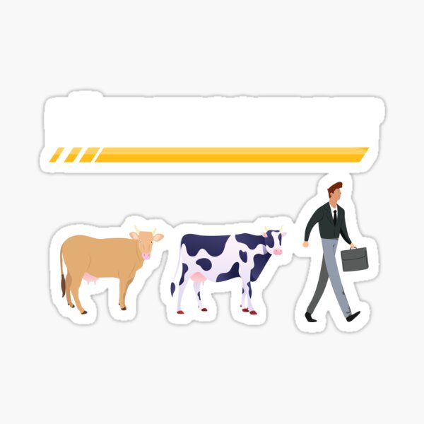 "Cattle Farmers Cows Agricultural Animals Executive" Sticker for Sale ...