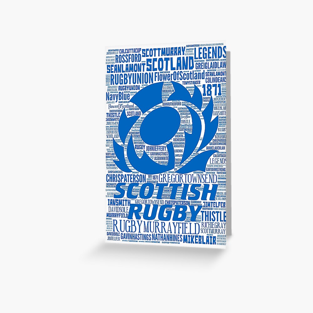 "SRU - Scotland Rugby" Greeting Card for Sale by TheIcons | Redbubble