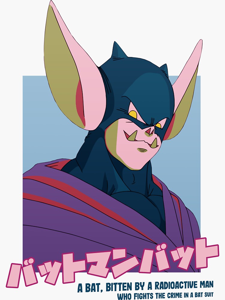 "A bat bitten by a radioactive man" Sticker for Sale by Mister-Y ...