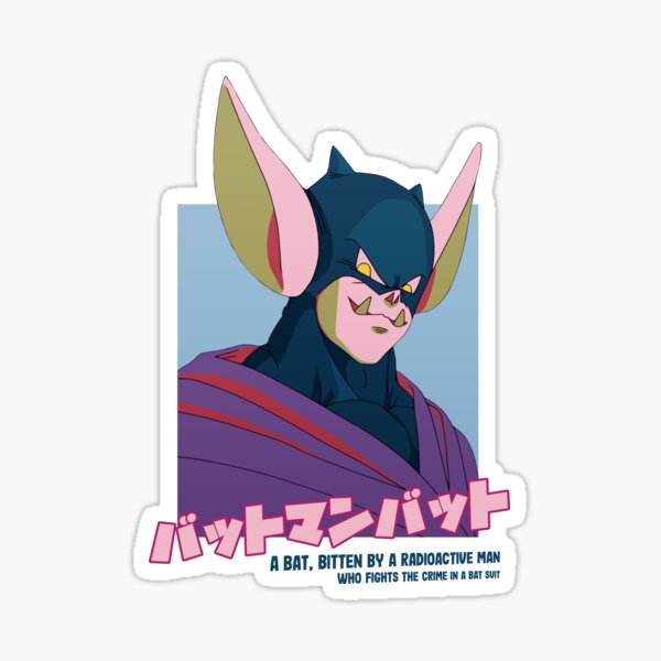 "A bat bitten by a radioactive man" Sticker for Sale by Mister-Y ...
