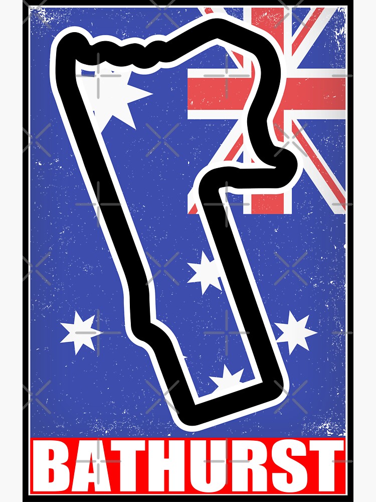 "Bathurst - Race Track Artwork" Sticker for Sale by HogarthArts | Redbubble