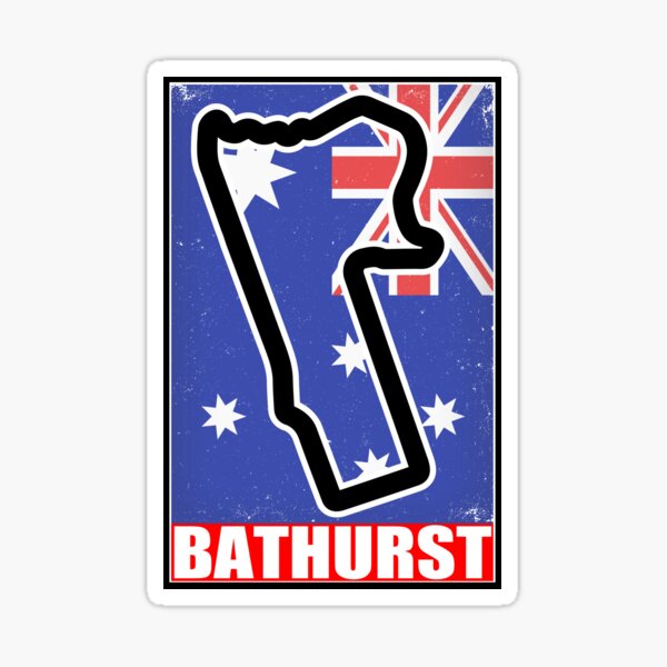 "Bathurst - Race Track Artwork" Sticker for Sale by HogarthArts | Redbubble