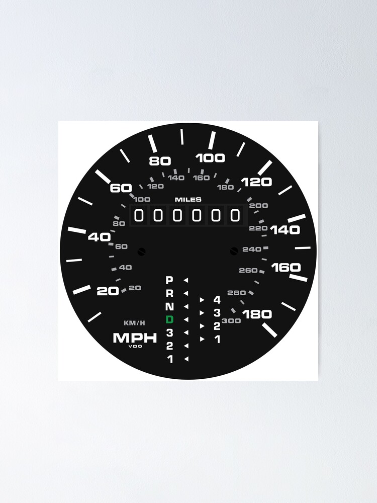 "Classic Porsche 911 (993) Speedometer" Poster for Sale by Gauges ...