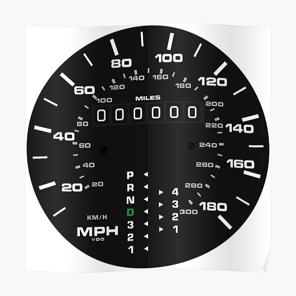 "Classic Porsche 911 (993) Speedometer" Poster for Sale by Gauges ...