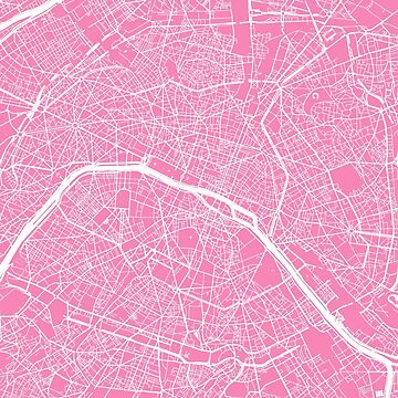 "Paris map pink" Poster for Sale by mapsart | Redbubble