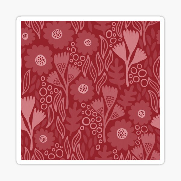 "Ingrid - red" Sticker for Sale by trinetollefsen | Redbubble