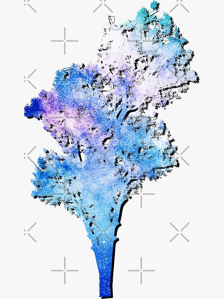 "Galaxy Tree" Sticker for Sale by ZenPrintApparel | Redbubble