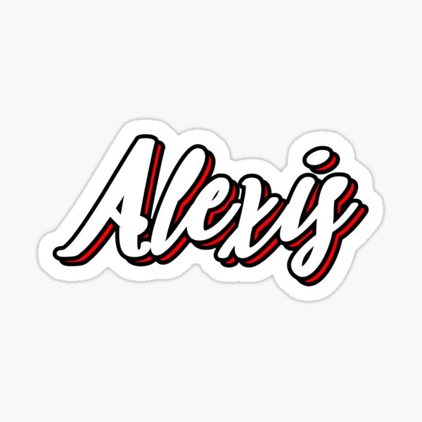 "Alexis first name - hand lettering design" Sticker by sulies | Redbubble