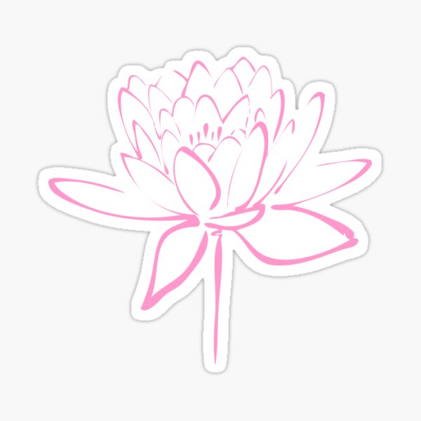 "Lotus Flower Calligraphy (Pink)" Sticker for Sale by Makanahele ...