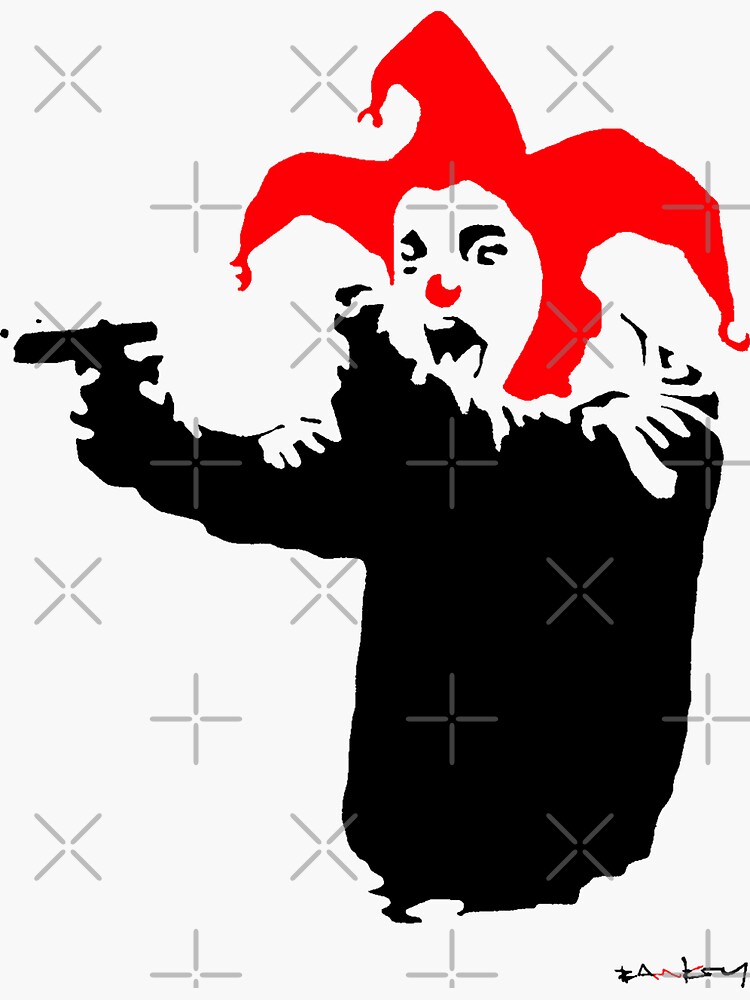 "Insane Clown Run Robbery" Sticker by WE-ARE-BANKSY | Redbubble