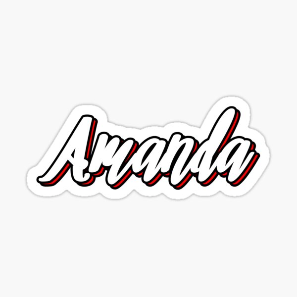 Pegatina «Nombre de Amanda - diseño de letras a mano» de sulies | Redbubble