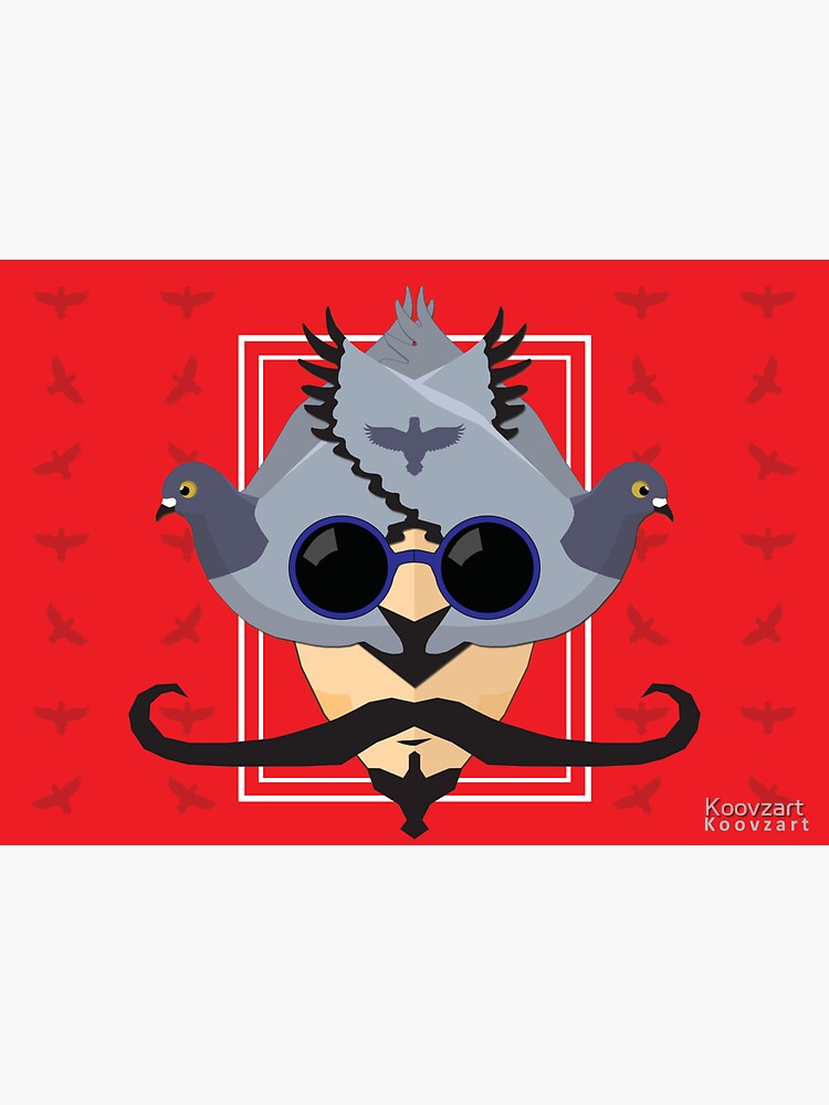 Pegatina «Kabootar man también conocido como Pigeon Man» de Koovzart ...