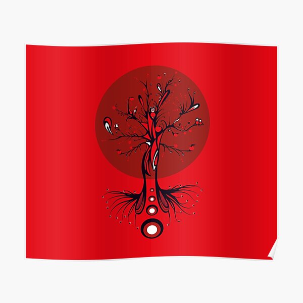 "Small red tree" Poster for Sale by Soeley | Redbubble