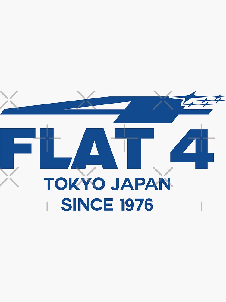 "FLAT 4 - JAPAN BLUE" Sticker for Sale by JDMShop | Redbubble