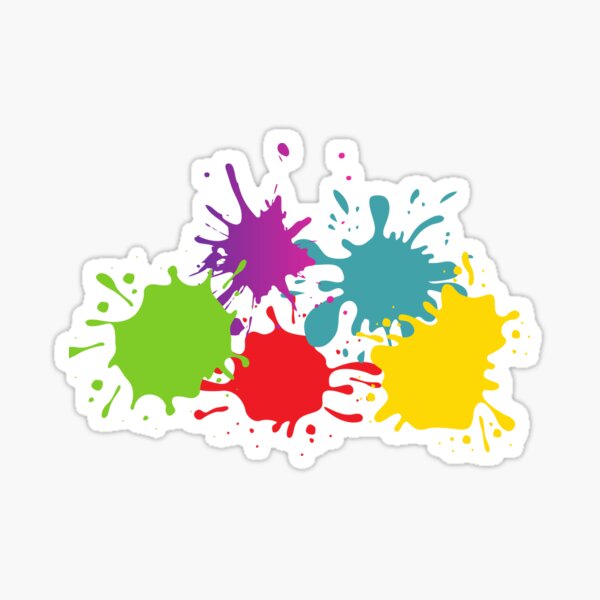 "Colorful paint splash" Sticker for Sale by Ibrahimaaa | Redbubble
