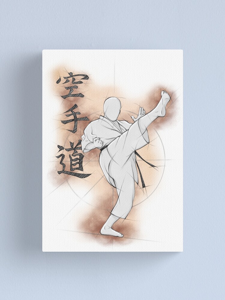 "Karate Kick | Mae geri drawing by Fiore Tartaglia" Canvas Print by ...