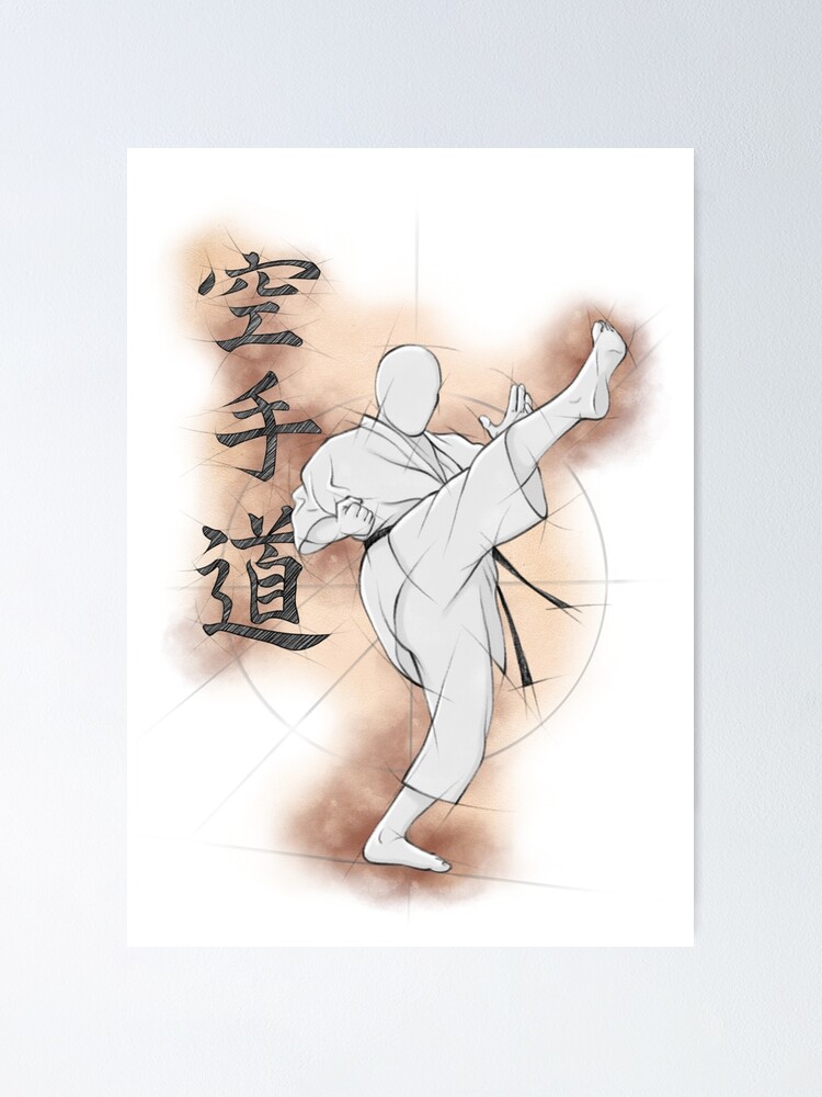"Karate Kick | Mae geri drawing by Fiore Tartaglia" Poster von Shotokan ...