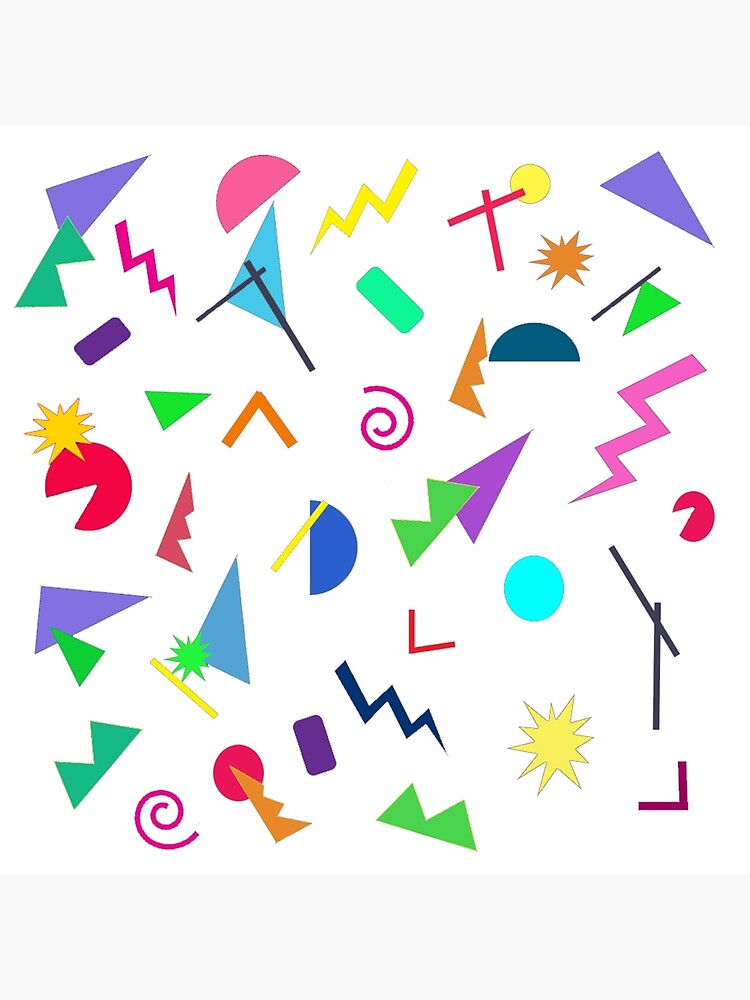 "80s Geometric Shape Retro Pattern" Art Print for Sale by valleone ...