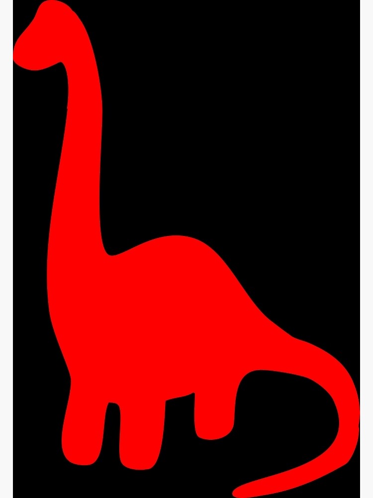 "Red Brontosaurus Brachiosaurus Silhouette" Photographic Print by ...
