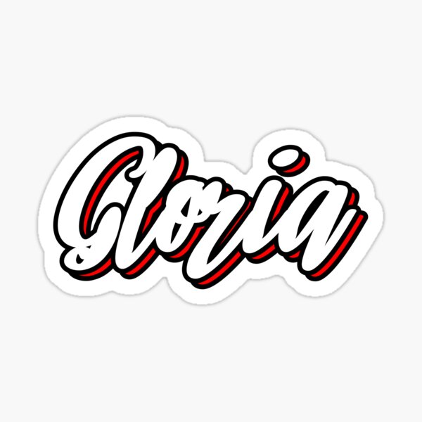 Pegatina «Nombre de Gloria - diseño de letras a mano» de sulies | Redbubble