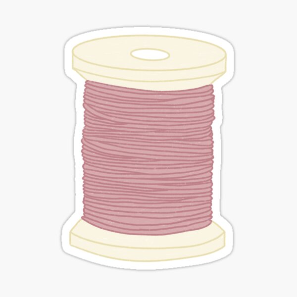 "Pink embroidery spool" Sticker for Sale by pinkfridgebr | Redbubble