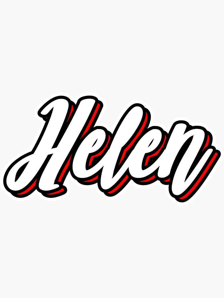 "Helen first name - hand lettering design" Sticker for Sale by sulies ...