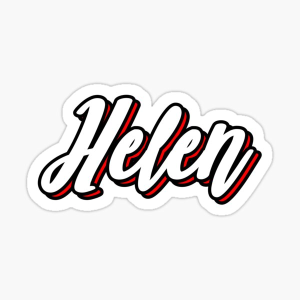 "Helen first name - hand lettering design" Sticker for Sale by sulies ...