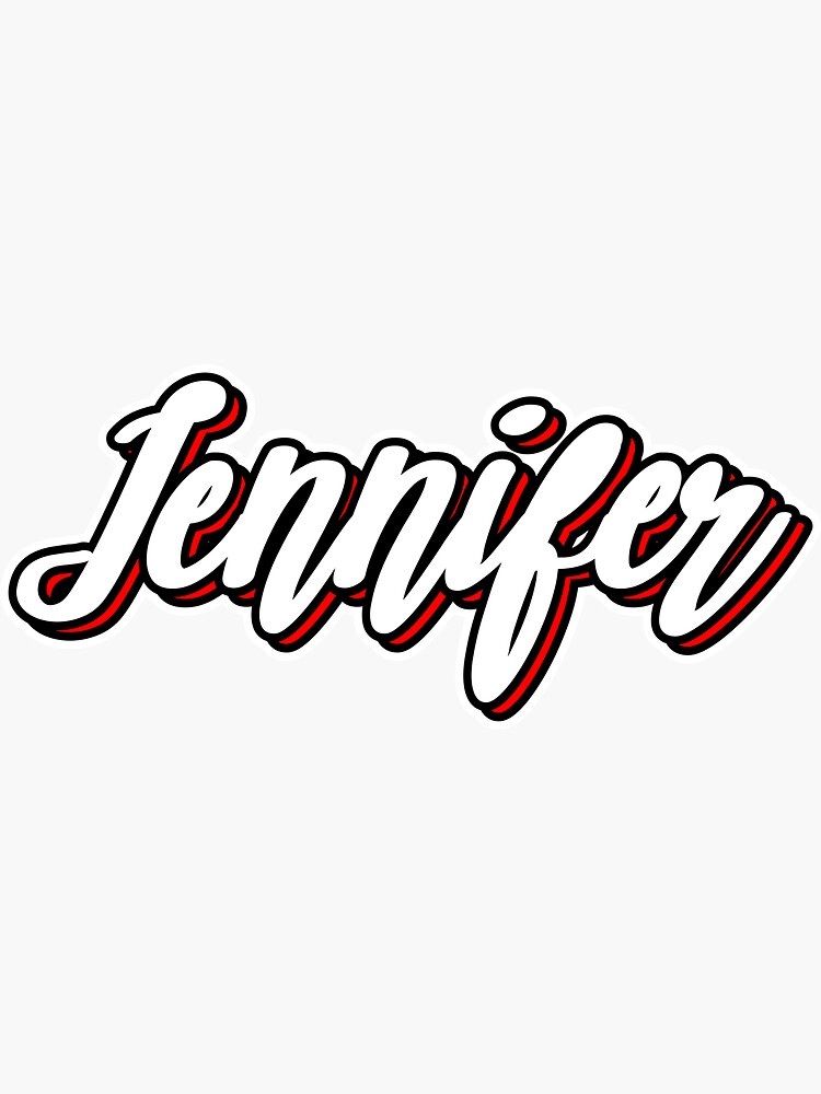 "Jennifer first name - hand lettering design" Sticker for Sale by ...