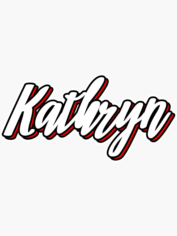 "Kathryn first name - hand lettering design" Sticker for Sale by sulies ...