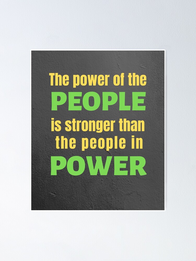"People Power" Poster by Zoranzi | Redbubble