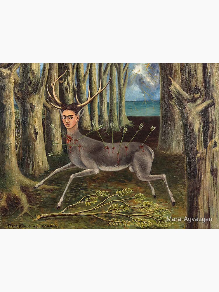"Frida Kahlo The Wounded Deer" Sticker for Sale by Mara-Ayvazyan ...
