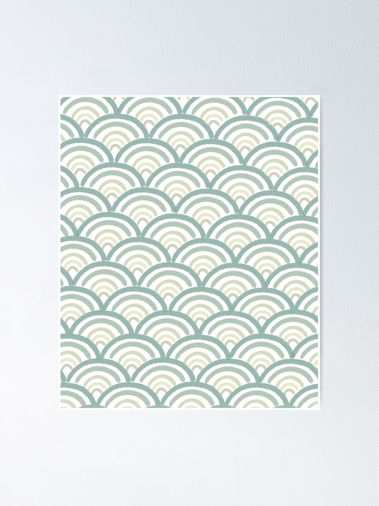 "Blue-Green Scales" Poster by mjp-prints | Redbubble