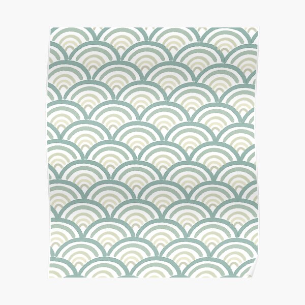 "Blue-Green Scales" Poster by mjp-prints | Redbubble