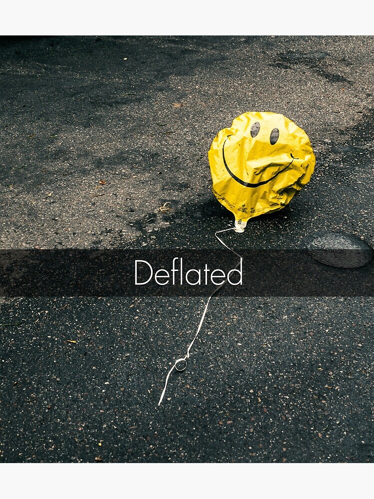 "Deflated Yellow Smiley Baloon" Poster by paulface | Redbubble