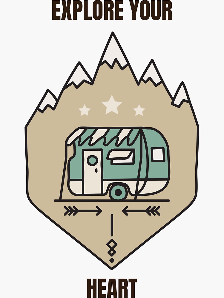 "Explore your heart" Sticker by tinawadabb | Redbubble