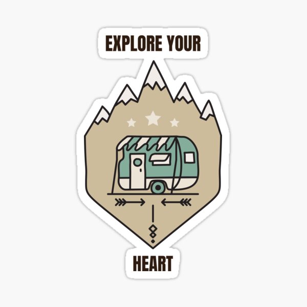 "Explore your heart" Sticker by tinawadabb | Redbubble