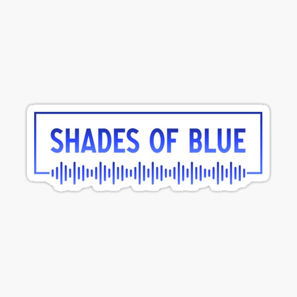 "Gradient Shades of Blue Logo" Sticker by eemanelly | Redbubble