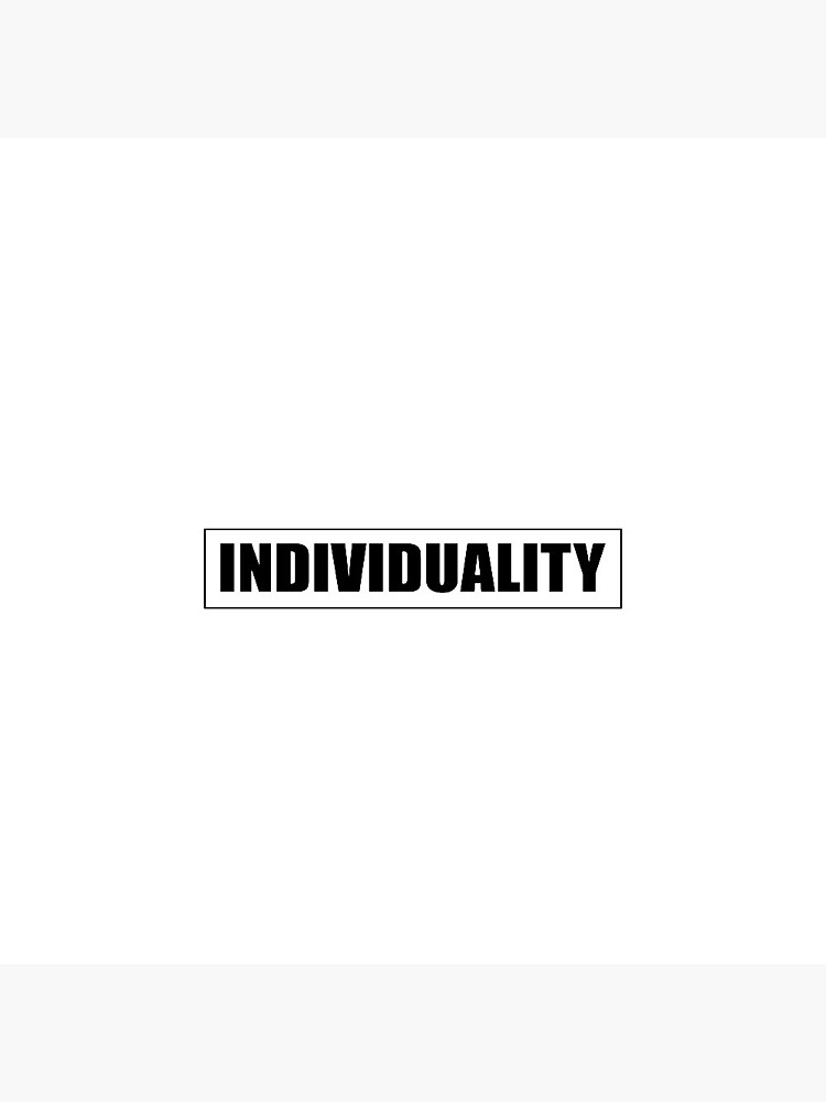 "individuality" Pin for Sale by MallsD | Redbubble
