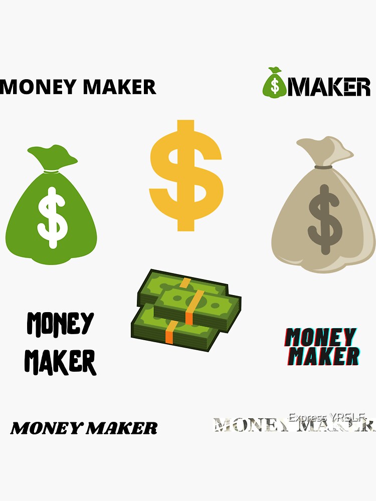 "Money Maker Sticker Pack" Sticker for Sale by RolikaPod | Redbubble