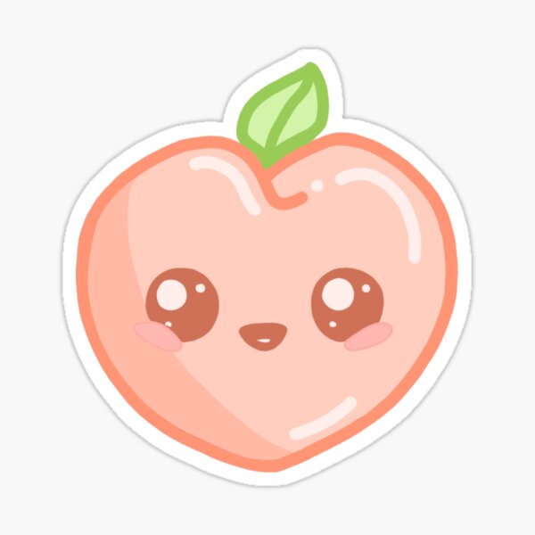 "Cute Peach" Sticker by KarenAlvaa | Redbubble