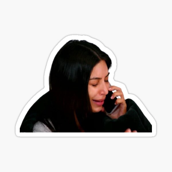 "kim crying... again" Sticker by cirilloariana | Redbubble
