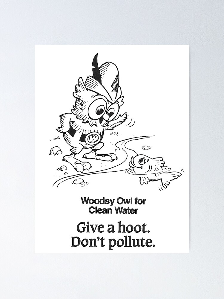 "Woodsy Owl Give a Hoot. Don't Pollute." Poster for Sale by scohoe ...