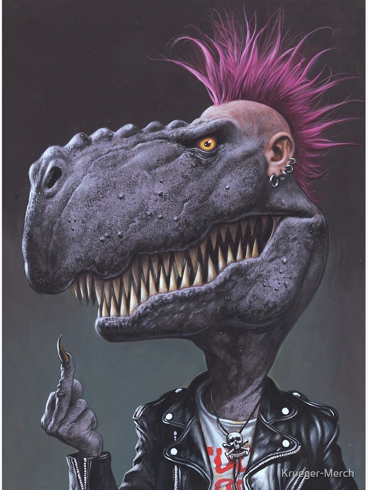 "Dino Punk Dinosaur Punker by Sebastian Krüger" Poster for Sale by ...