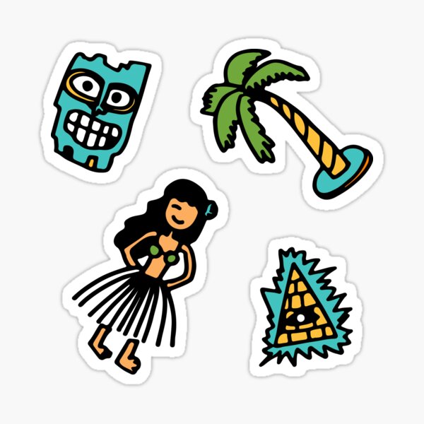 Pegatina «Hawaii Sticker Pack» de 21ayh | Redbubble
