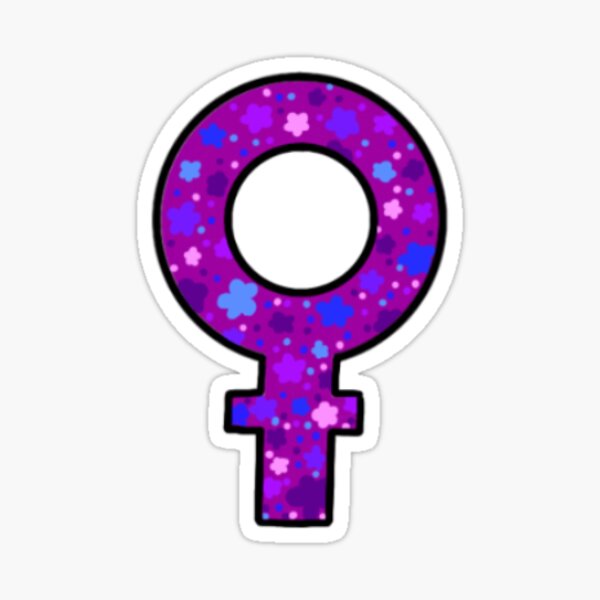 "Floral Female Symbol" Sticker for Sale by sunshinenroses | Redbubble